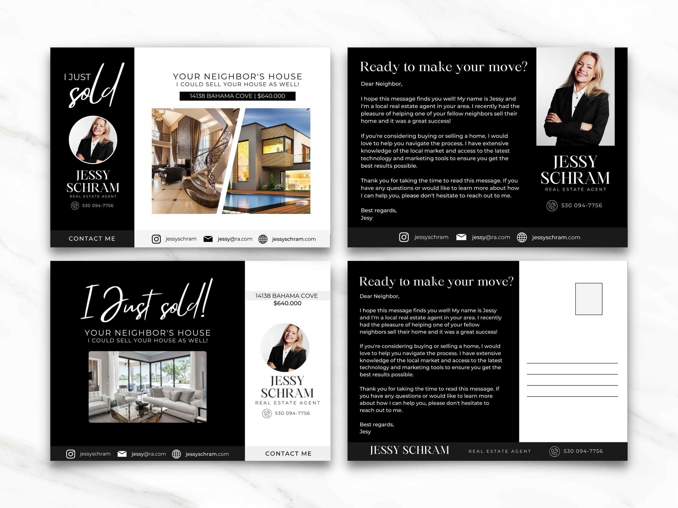 Just Sold Postcard Templates Luxury Real Estate Just Sold Postcard ...