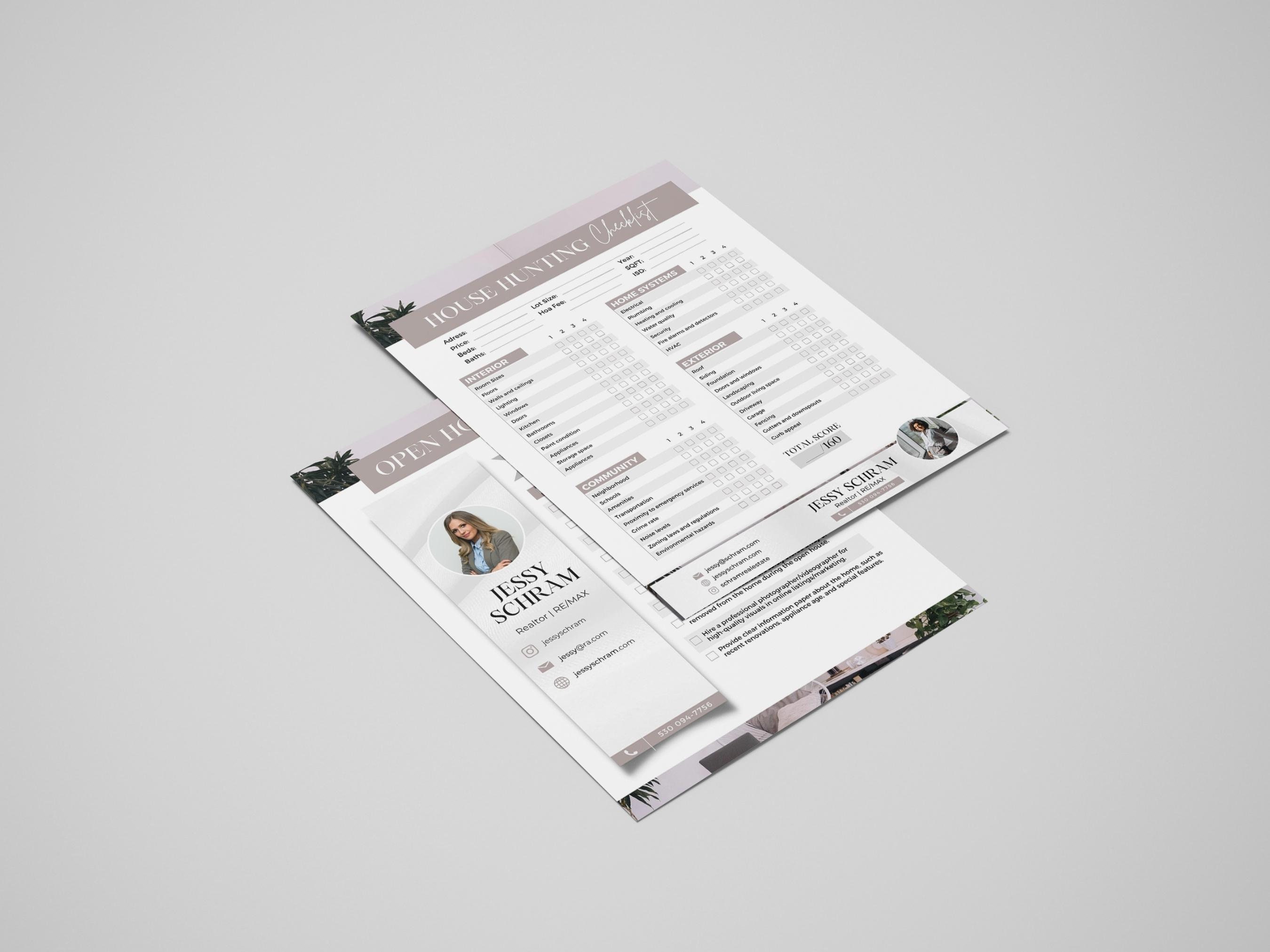 Beige Checklist Bundle Canva Template Home Seller Real Estate Beige ...