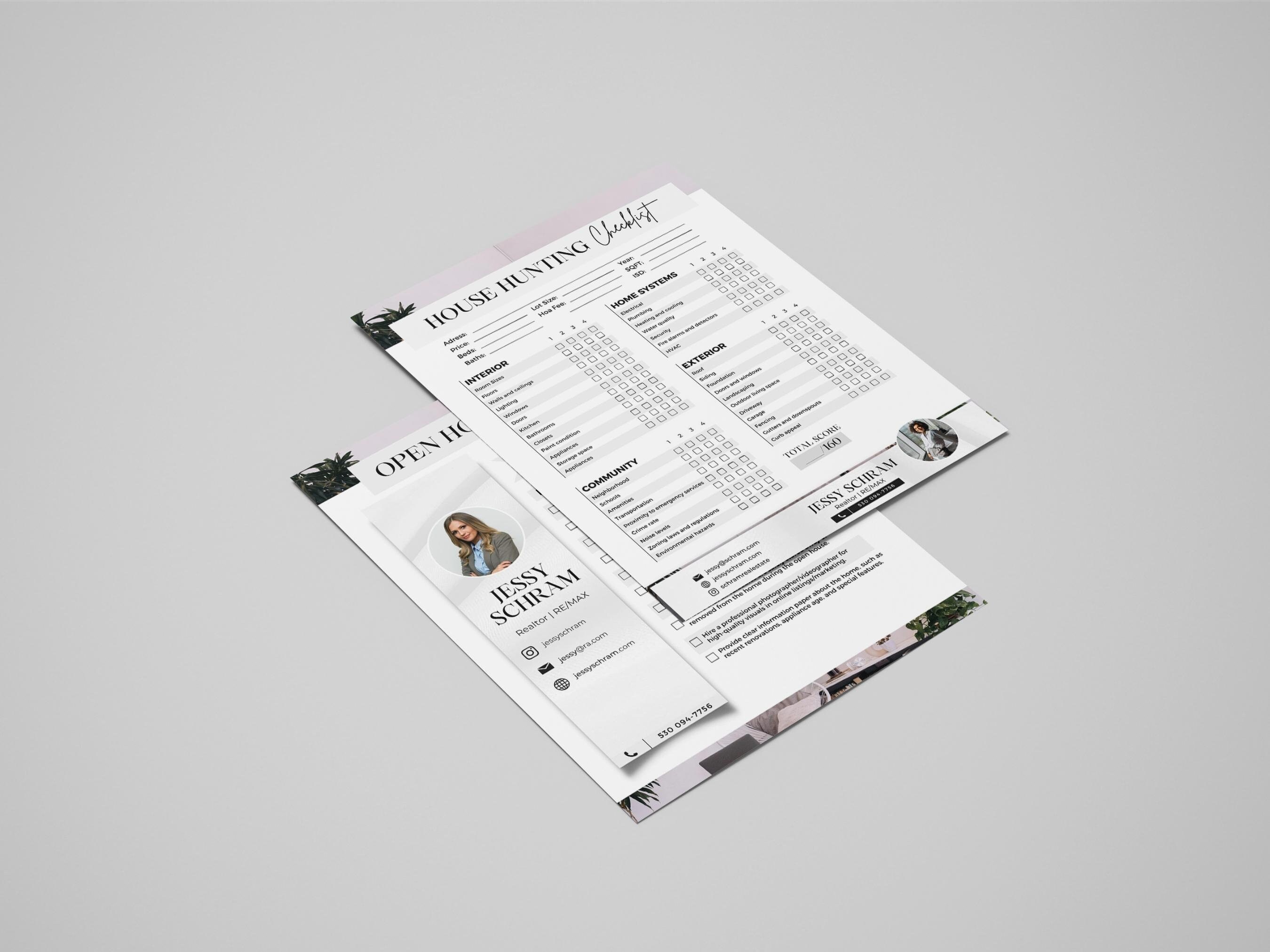 Luxury White Checklist Bundle for Realtors Canva Template Printable ...