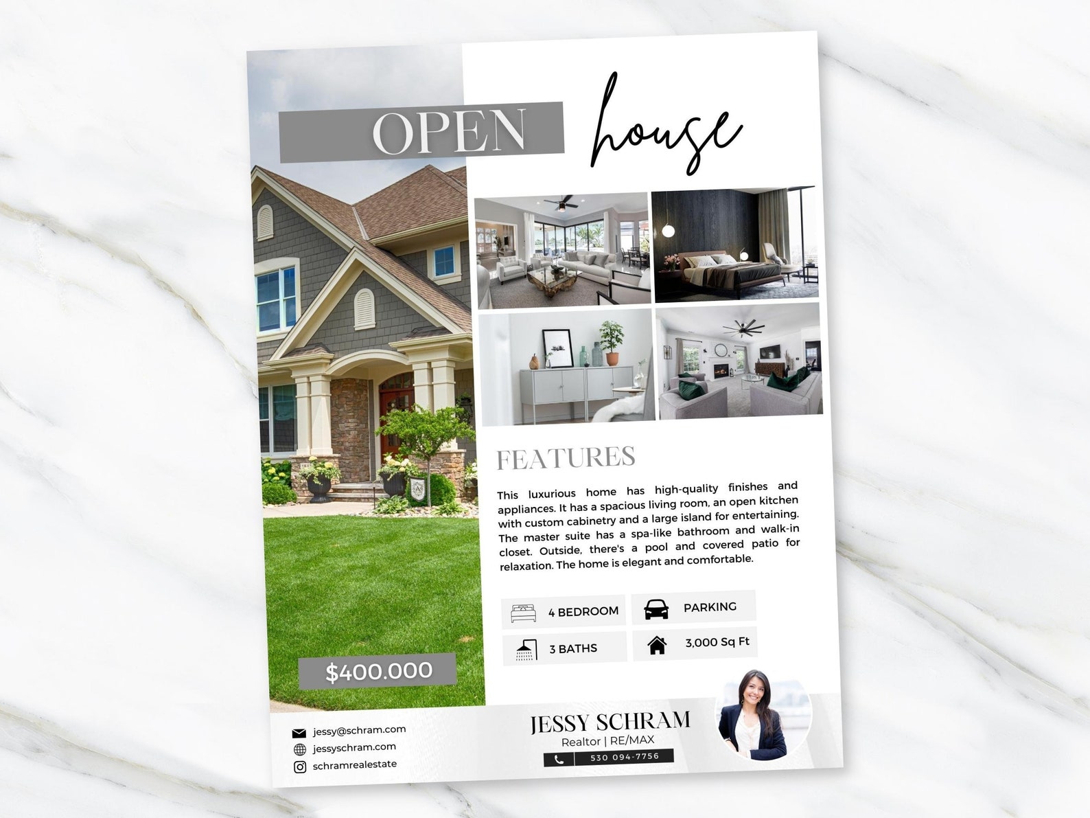 Printable Open House Flyer Real Estate | Open House Flyer Template ...