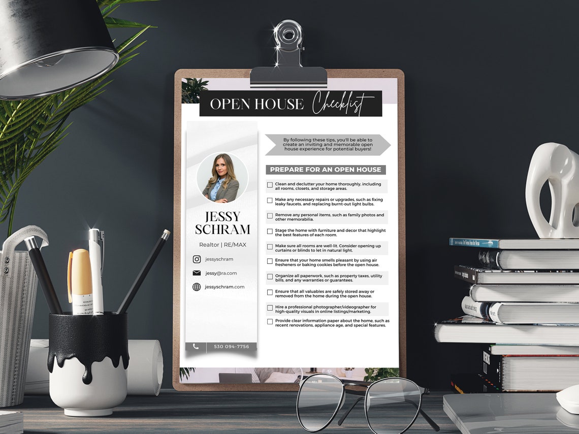 Luxury Open House Checklist Canva Template Open House Checklist ...