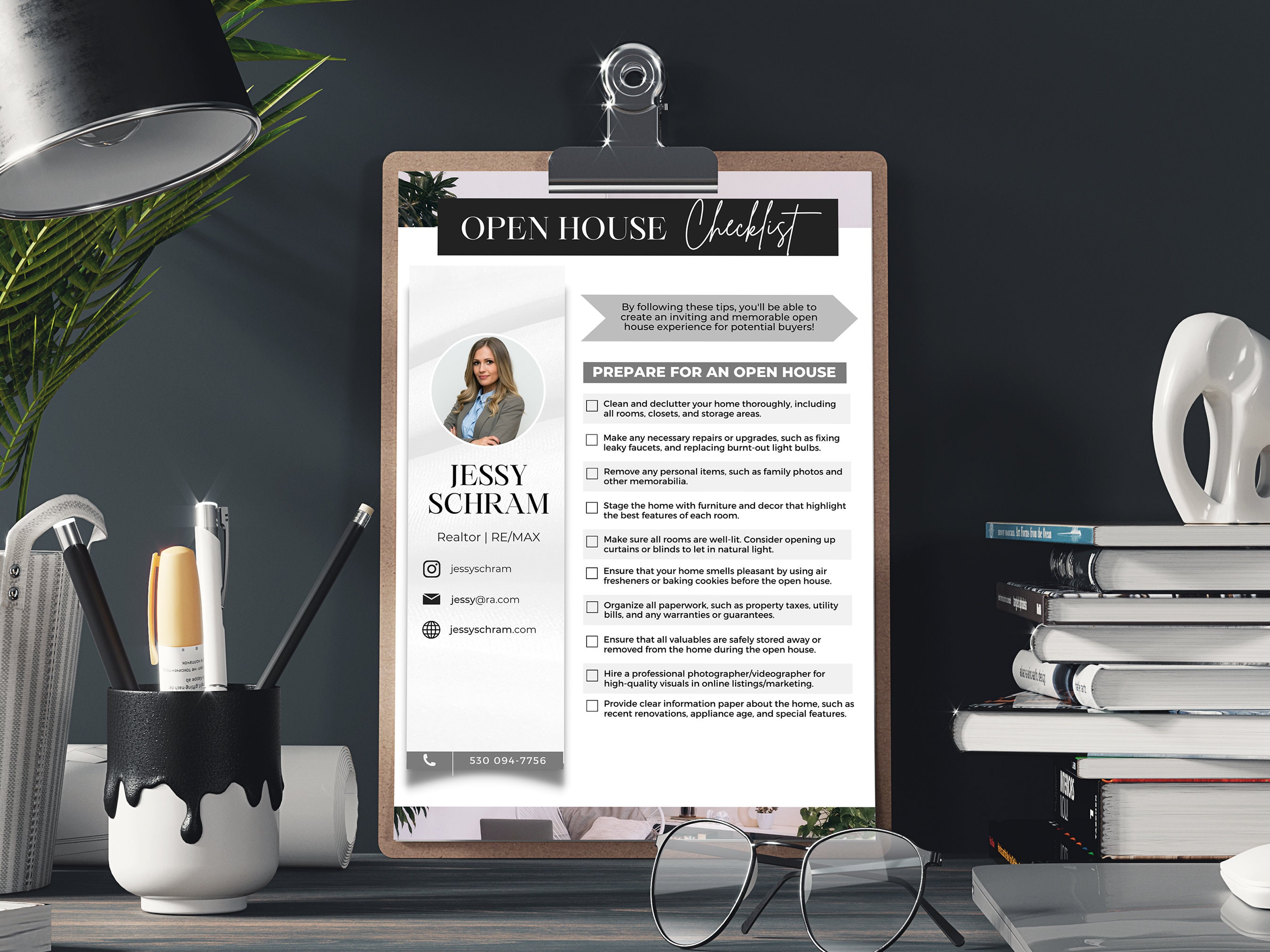 Luxury Open House Checklist Canva Template Open House Checklist ...
