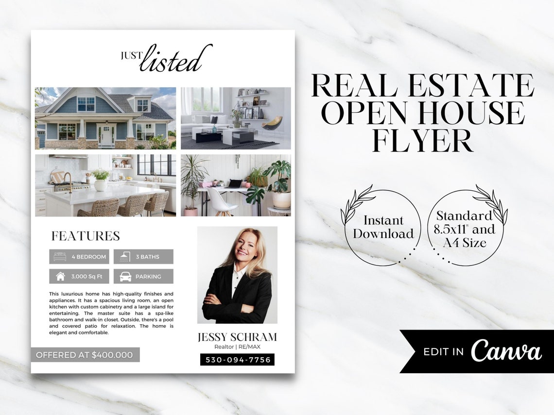Just Listed Flyer Real Estate White Just Listed Flyer Template ...