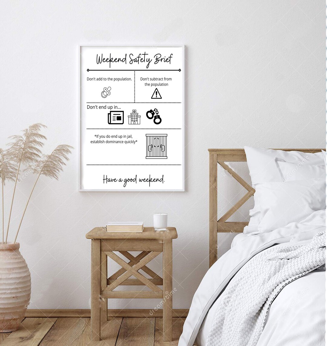 Funny Weekend Safety Brief From Tik Tok - Etsy