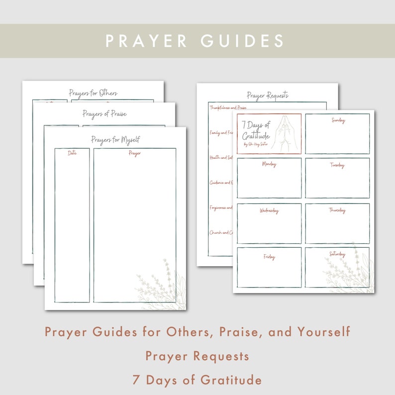 Bible Study Printable, Prayer Journal, Bible Journaling, Daily Bible ...