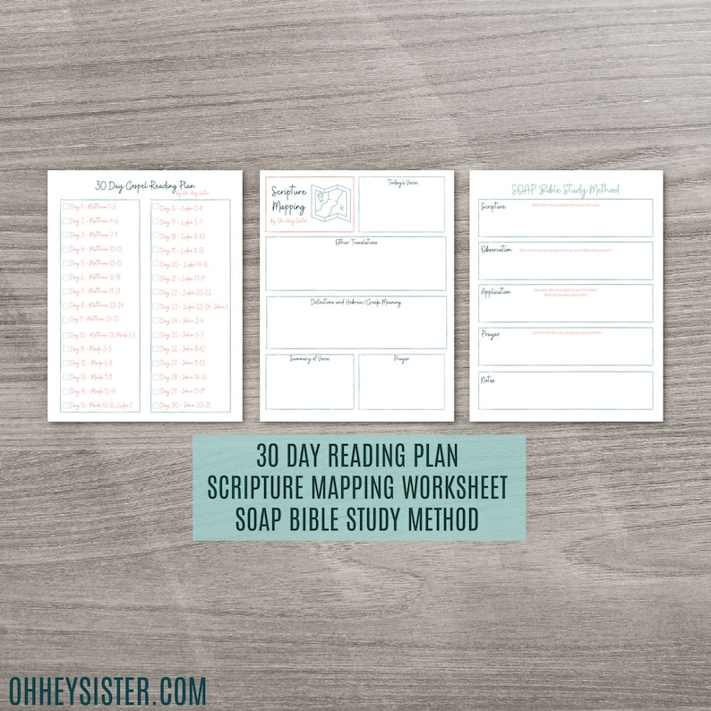Printable Gospel Bible Study Planner, References, Journaling - in Depth ...