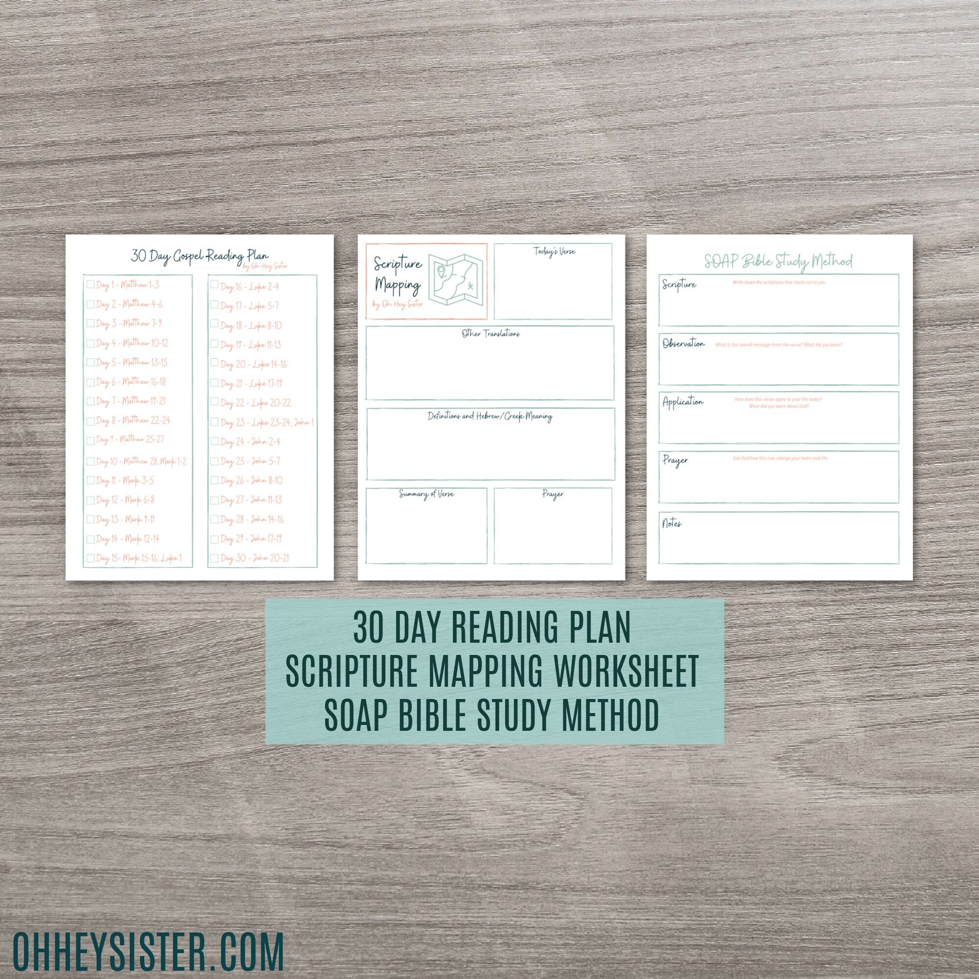 Printable Gospel Bible Study Planner, References, Journaling - in Depth ...