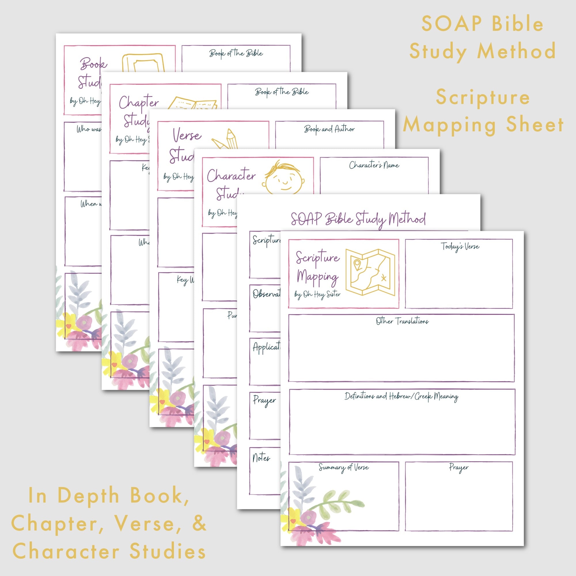 Bible Study Printable, Prayer Journal, Bible Journaling, Daily Bible ...