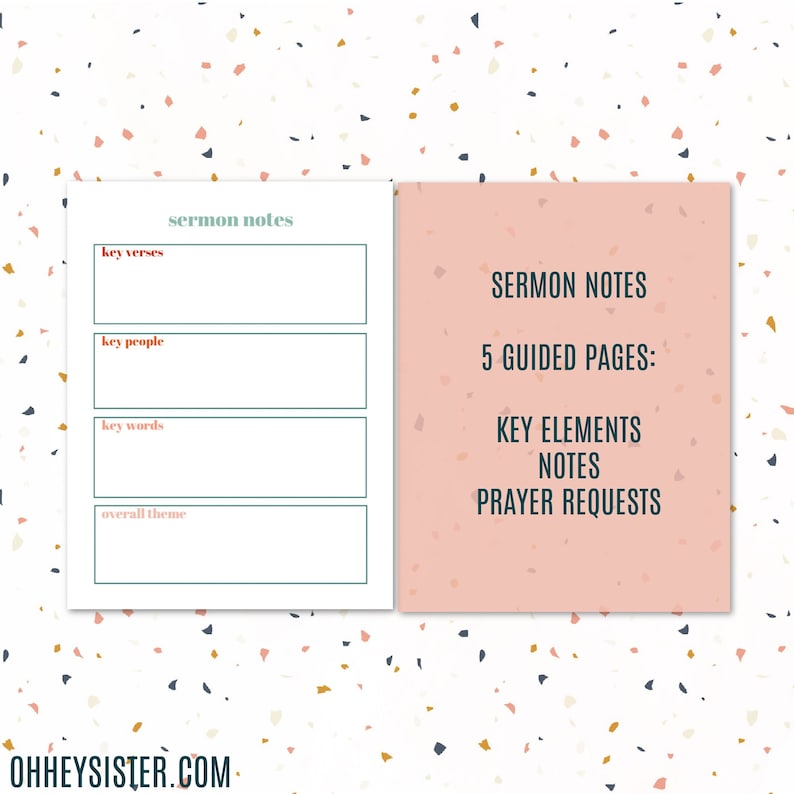 Printable Sermon Notes - Church Notes - Prayer Requests, Sunday Speaker ...