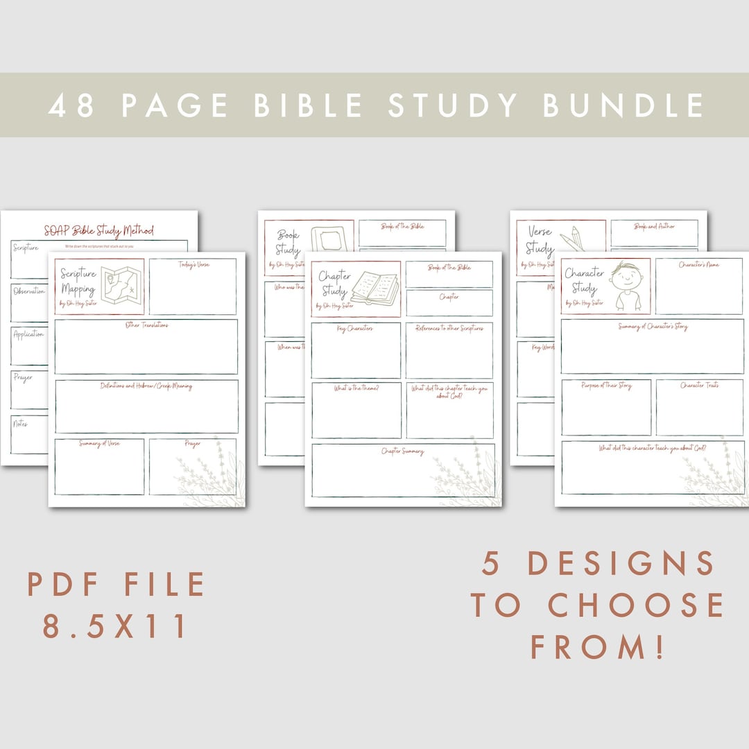 Bible Study Printable, Prayer Journal, Bible Journaling, Daily Bible ...