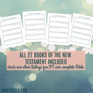 Printable New Testament Bible Study Overview Guide - in Depth Bible ...