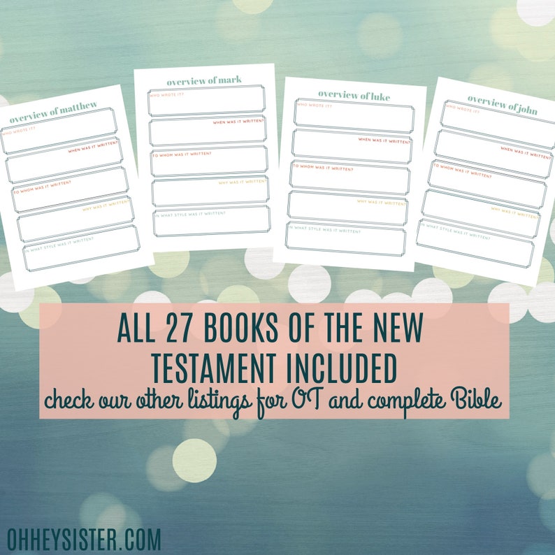 Printable New Testament Bible Study Overview Guide - in Depth Bible ...
