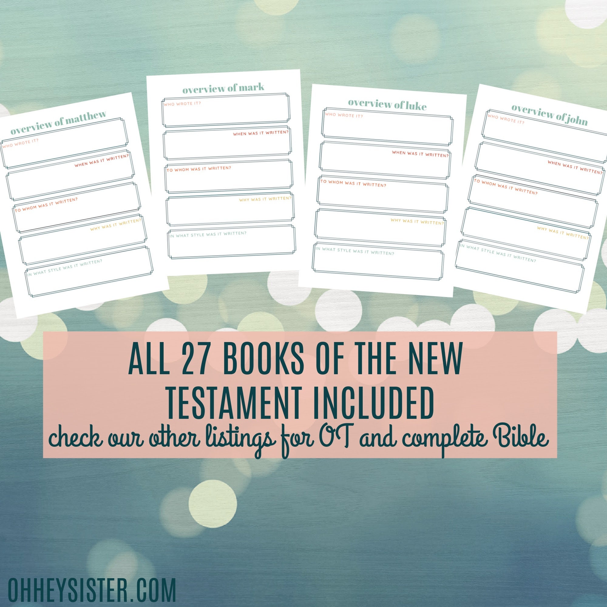 Printable New Testament Bible Study Overview Guide - in Depth Bible ...