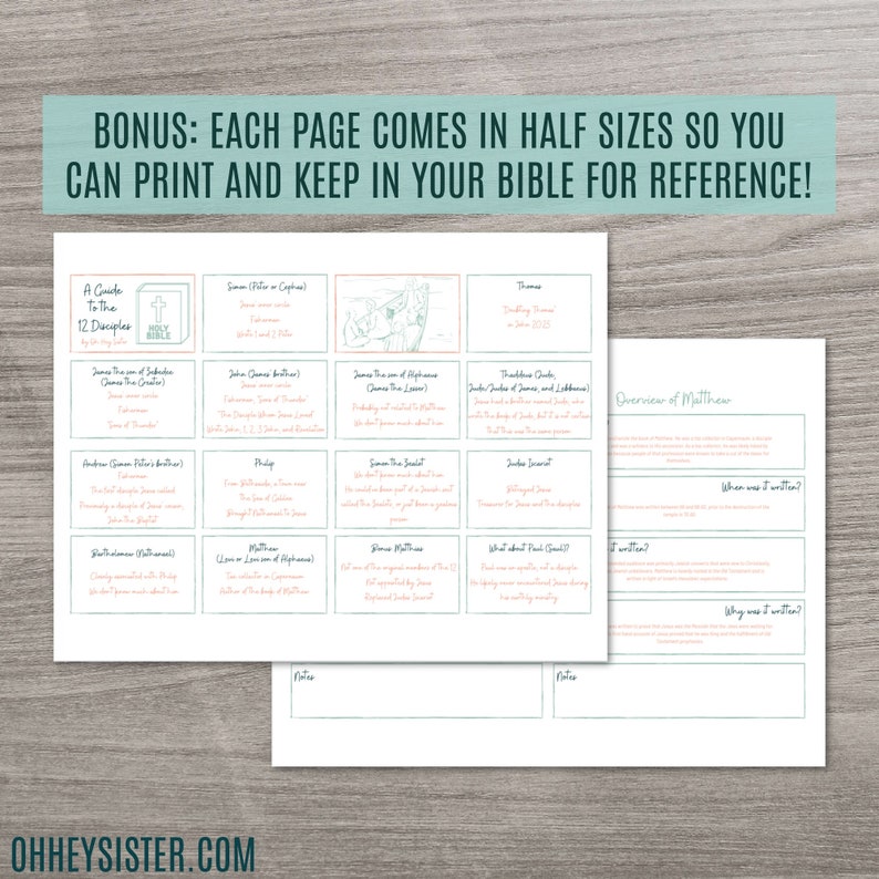 Printable Gospel Bible Study Planner, References, Journaling - in Depth ...