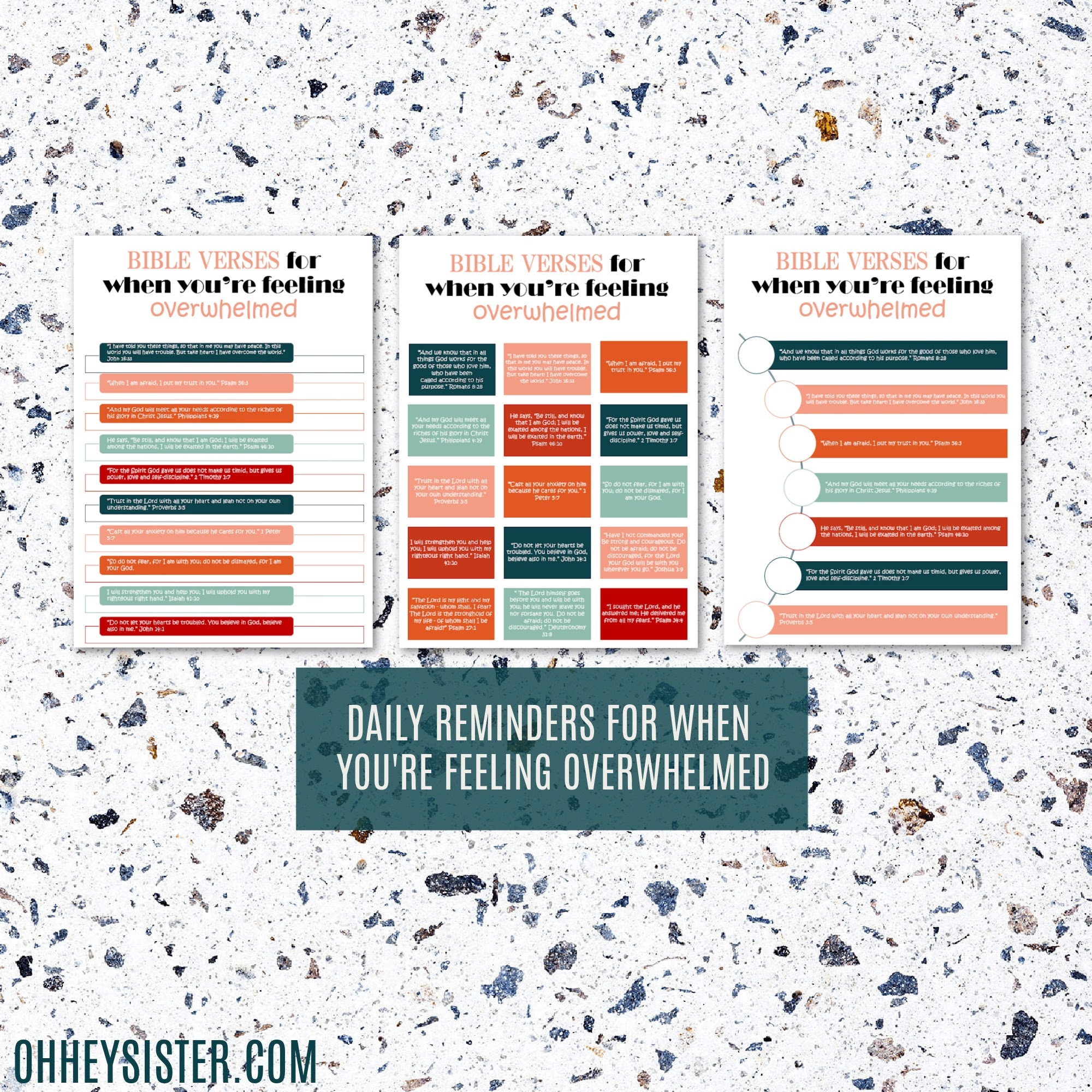 Printable Bible Verse Reminders - Daily Reminders, Verse and Scripture ...