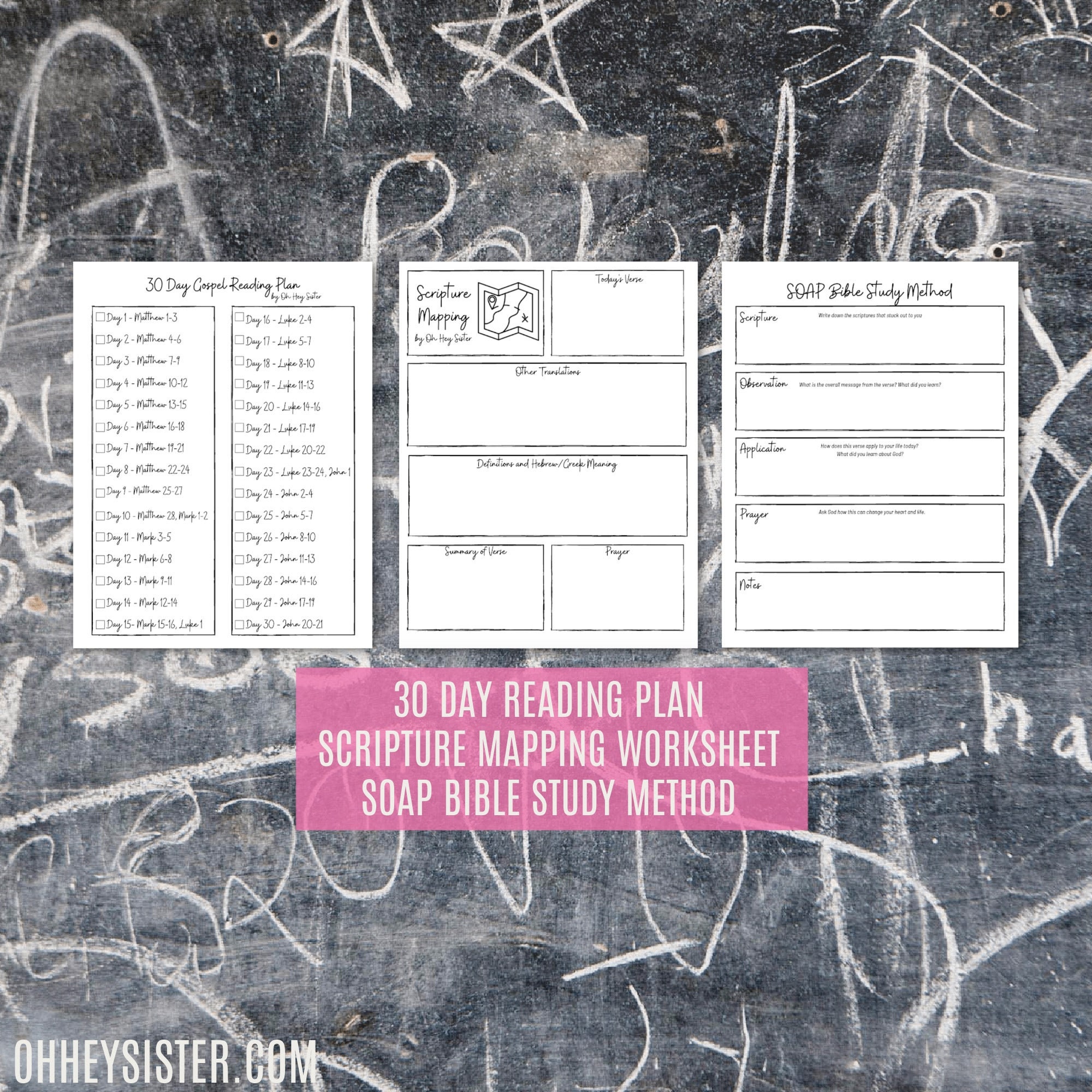 Printable Gospel Bible Study Planner - in Depth Bible Study Journal ...
