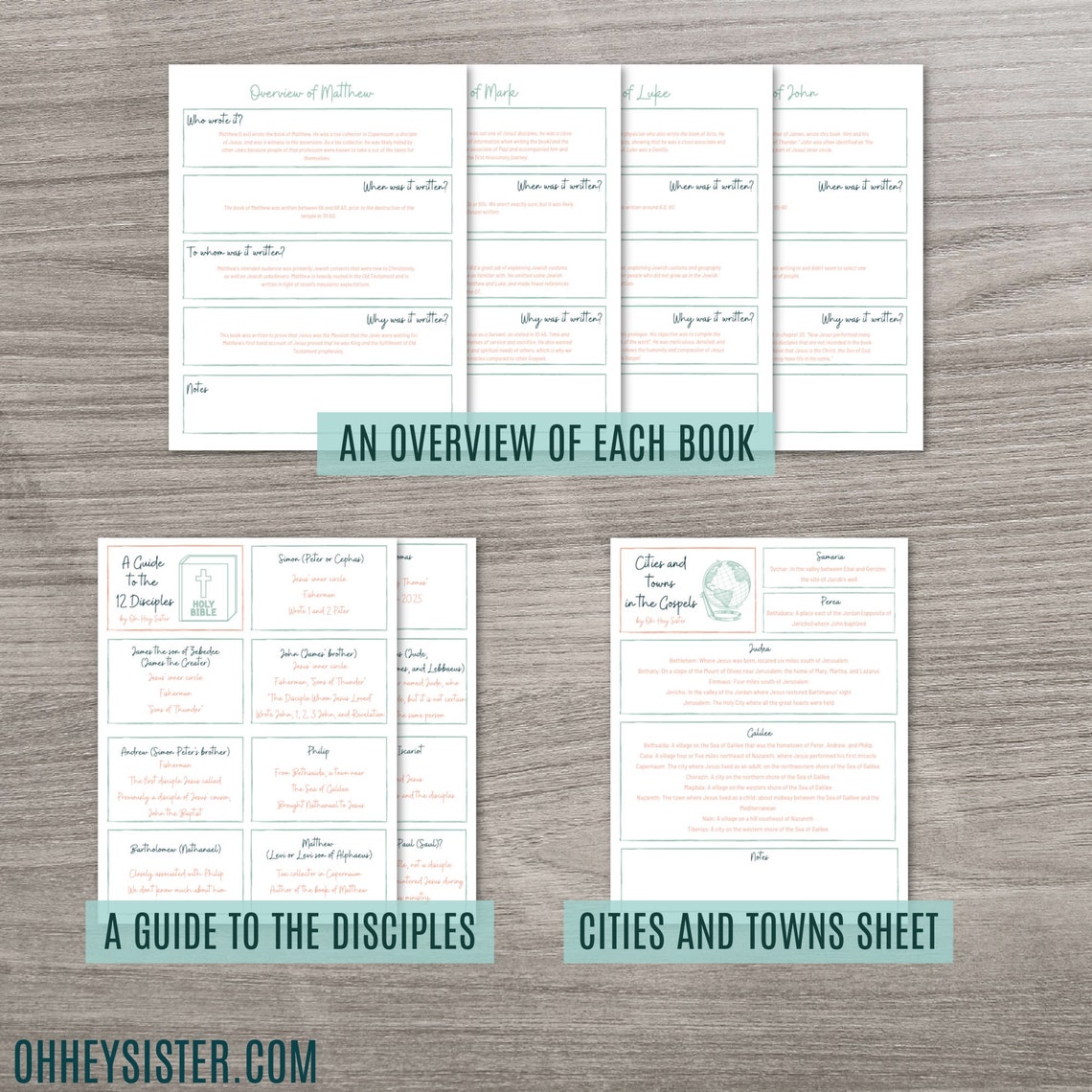 Printable Gospel Bible Study Planner, References, Journaling - in Depth ...
