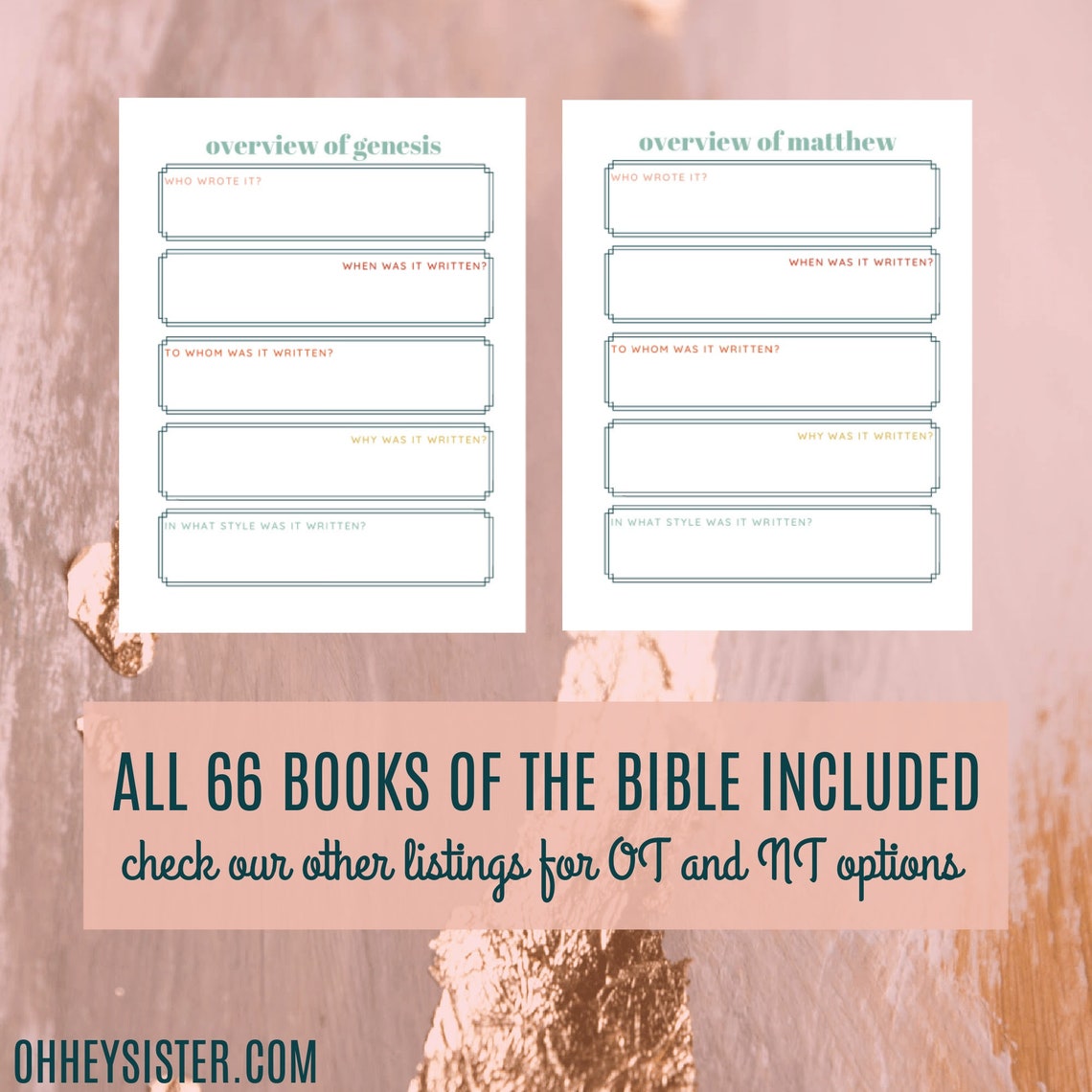 Printable Old and New Testament Bible Study Overview Guide - in Depth ...