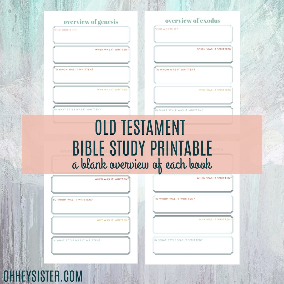 Printable Old Testament Bible Study Overview Guide - in Depth Bible ... Printable Old Testament Bible Study Overview Guide - in Depth Bible ...