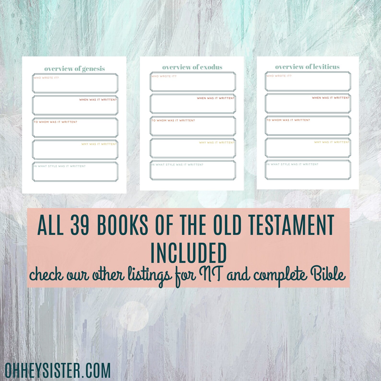 Printable Old Testament Bible Study Overview Guide - in Depth Bible ...