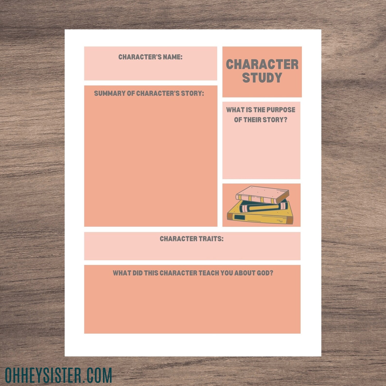 Printable Character Study - in Depth Bible Study, Quiet Time Guide ...