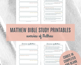 Printable Old and New Testament Bible Study Overview Guide - in Depth ...