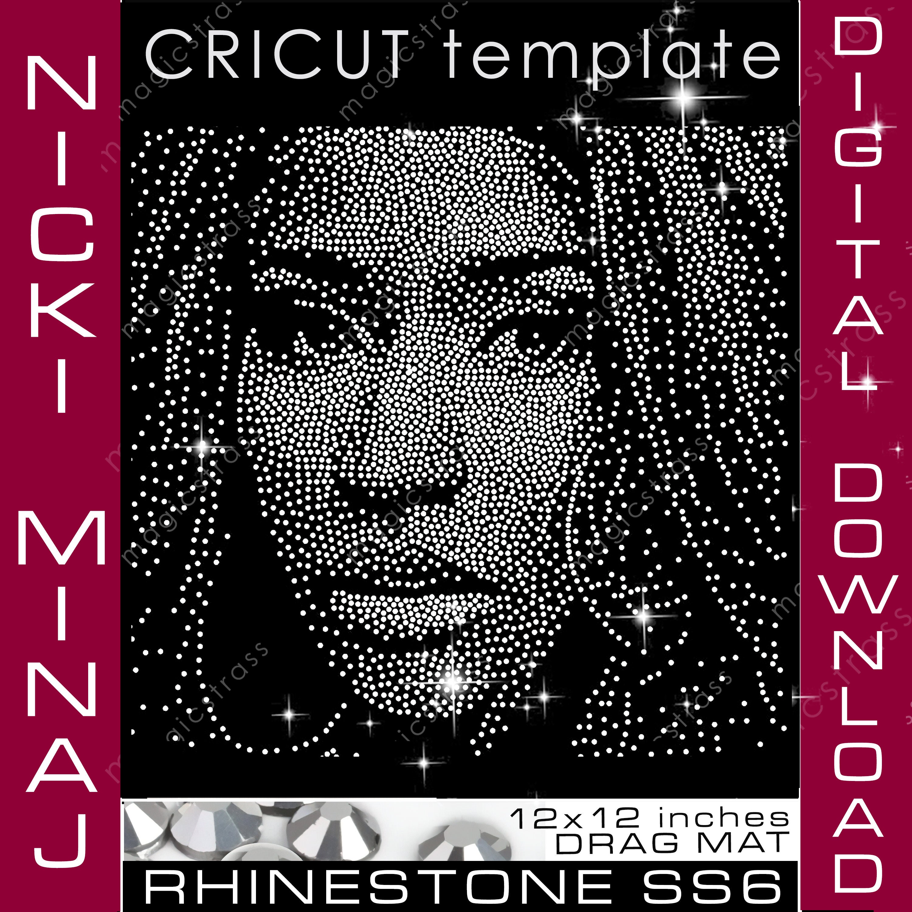 Nicki Minaj Rapper SS6 Rhinestone Portrait Bling SVG Instant Digital ...