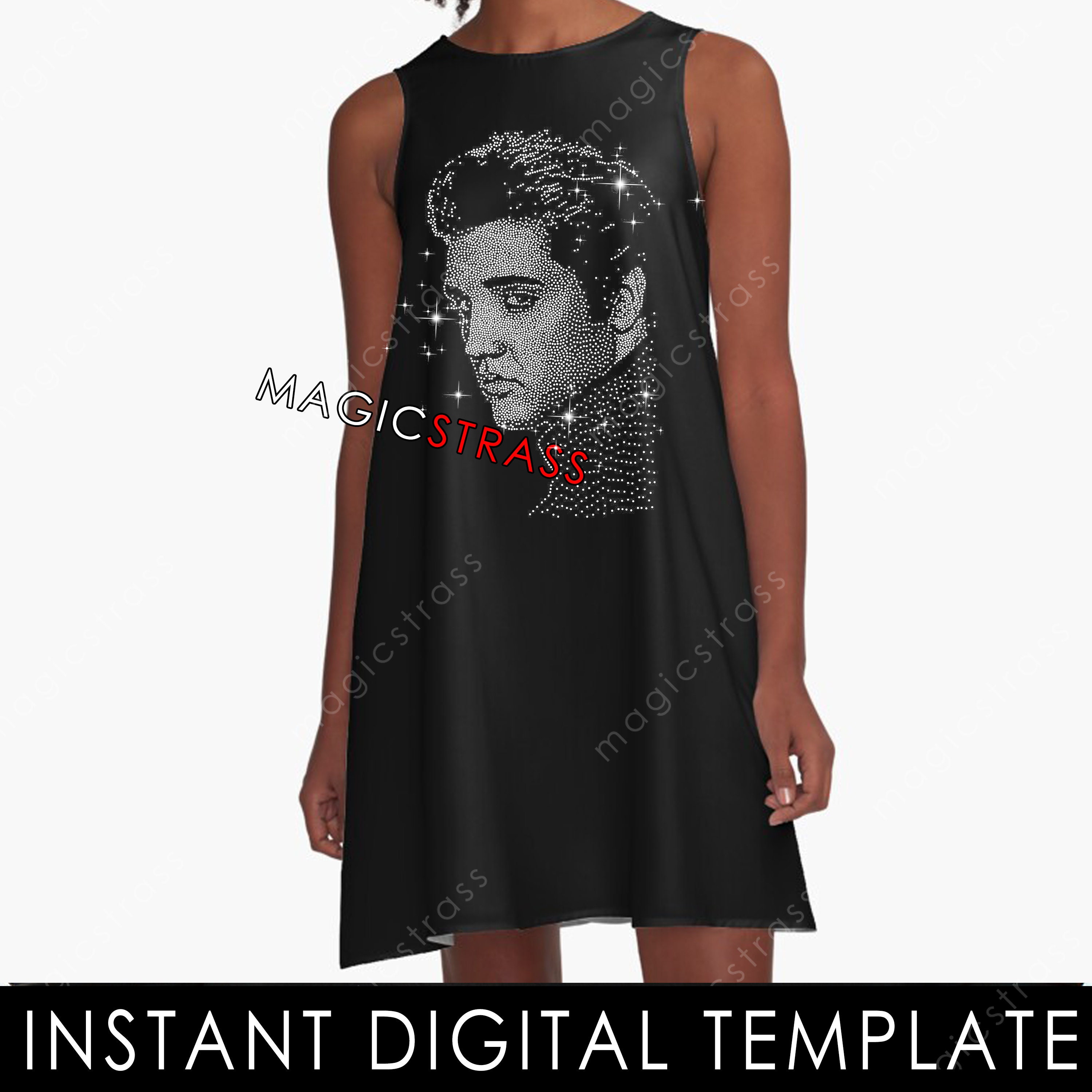 Elvis Presley SS6 Rhinestone Bling SVG Instant Digital - Etsy
