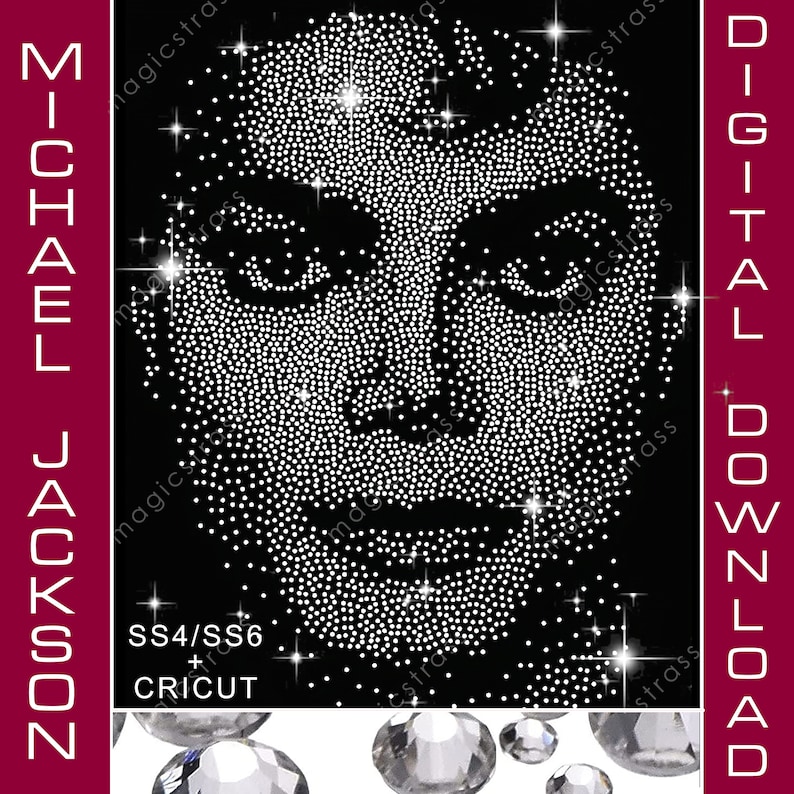 Michael Jackson SS6 Rhinestone Crystal Diamond Instant Digital - Etsy