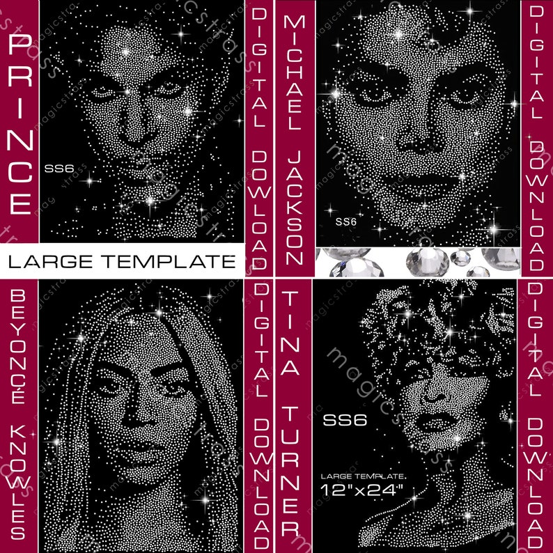 Elvis Presley SS6 Rhinestone Bling SVG Instant Digital - Etsy