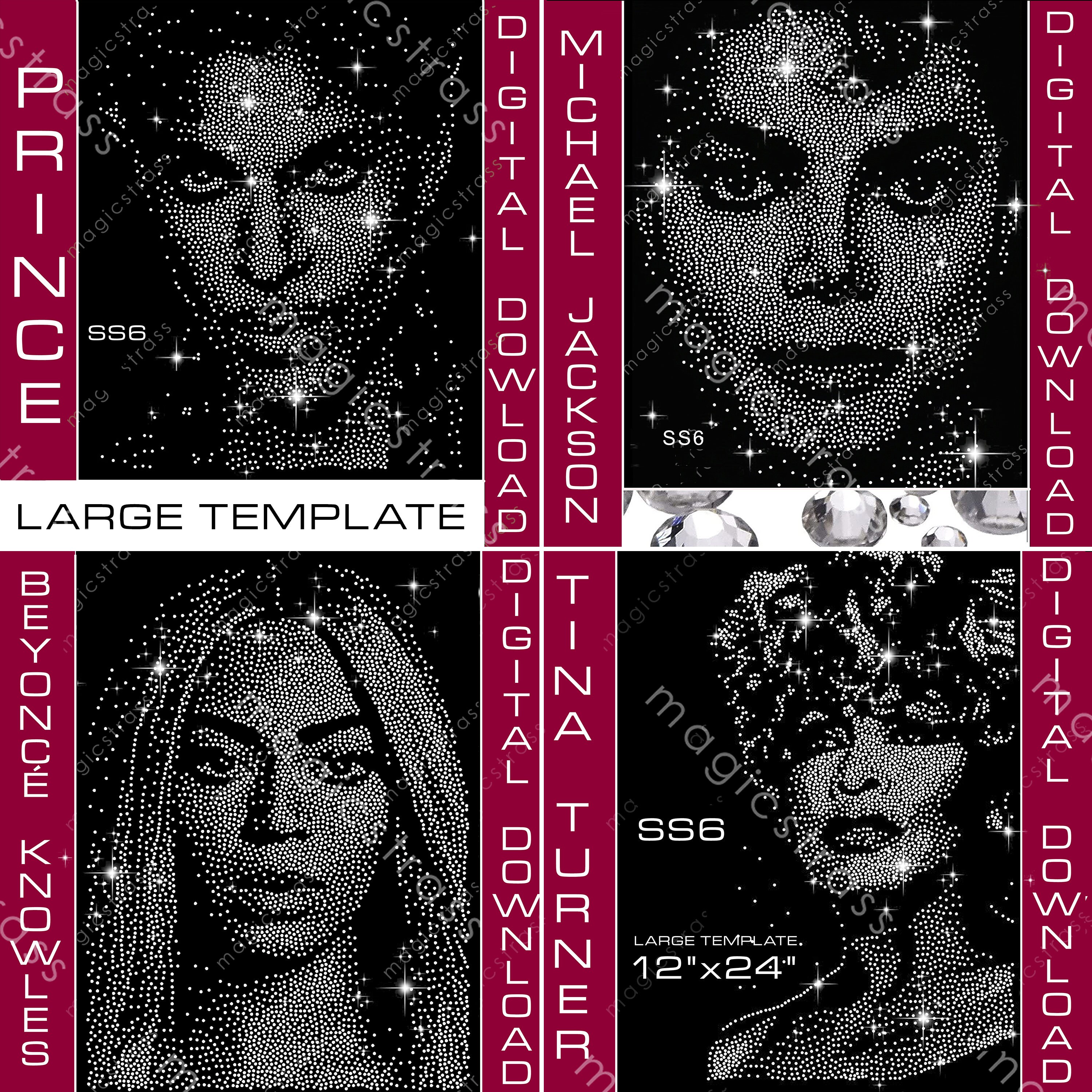 Elvis Presley SS6 Rhinestone Bling SVG Instant Digital - Etsy