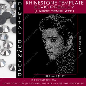 Elvis Presley SS6 Rhinestone Bling SVG Instant Digital Download ...