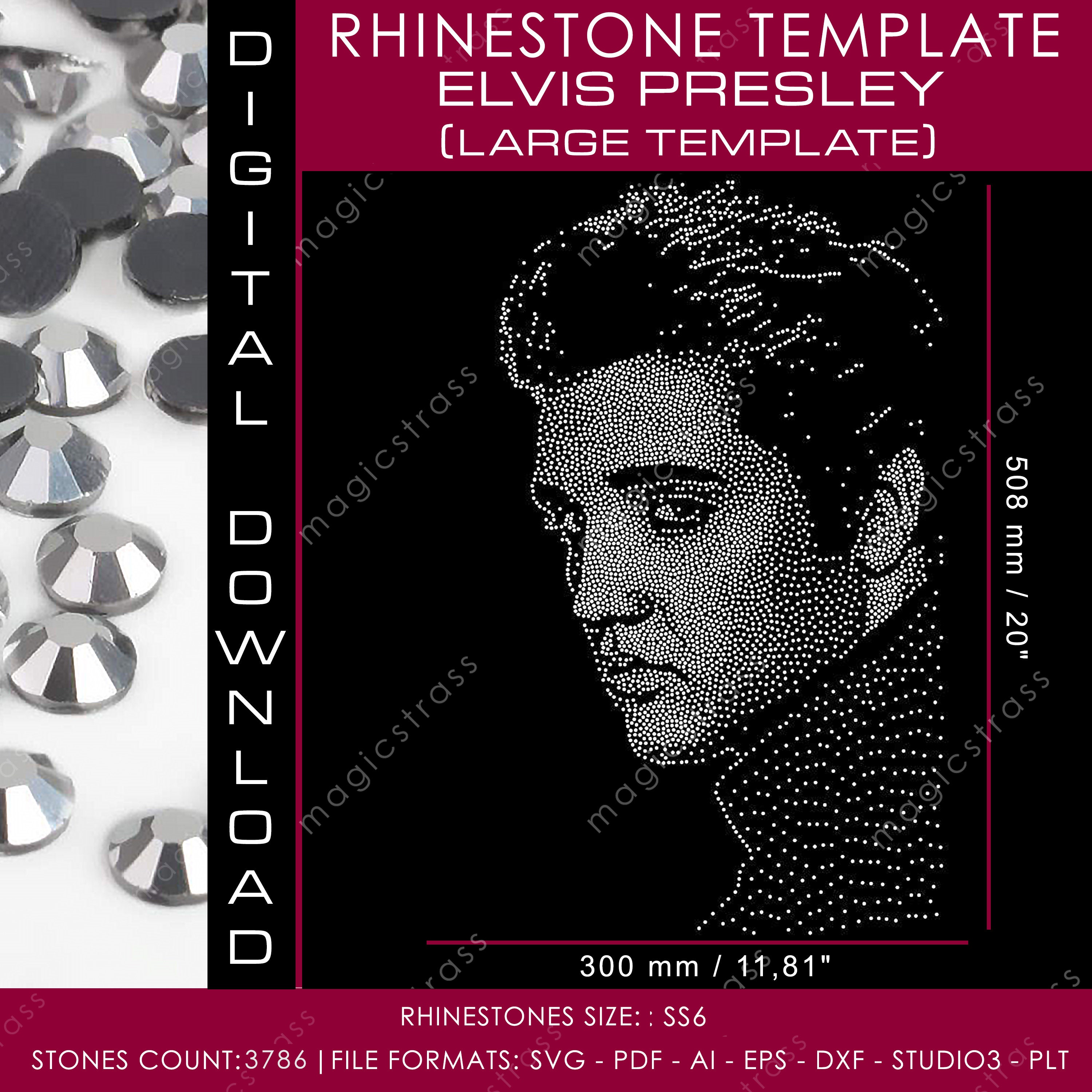 Elvis Presley SS6 Rhinestone Bling SVG Instant Digital - Etsy