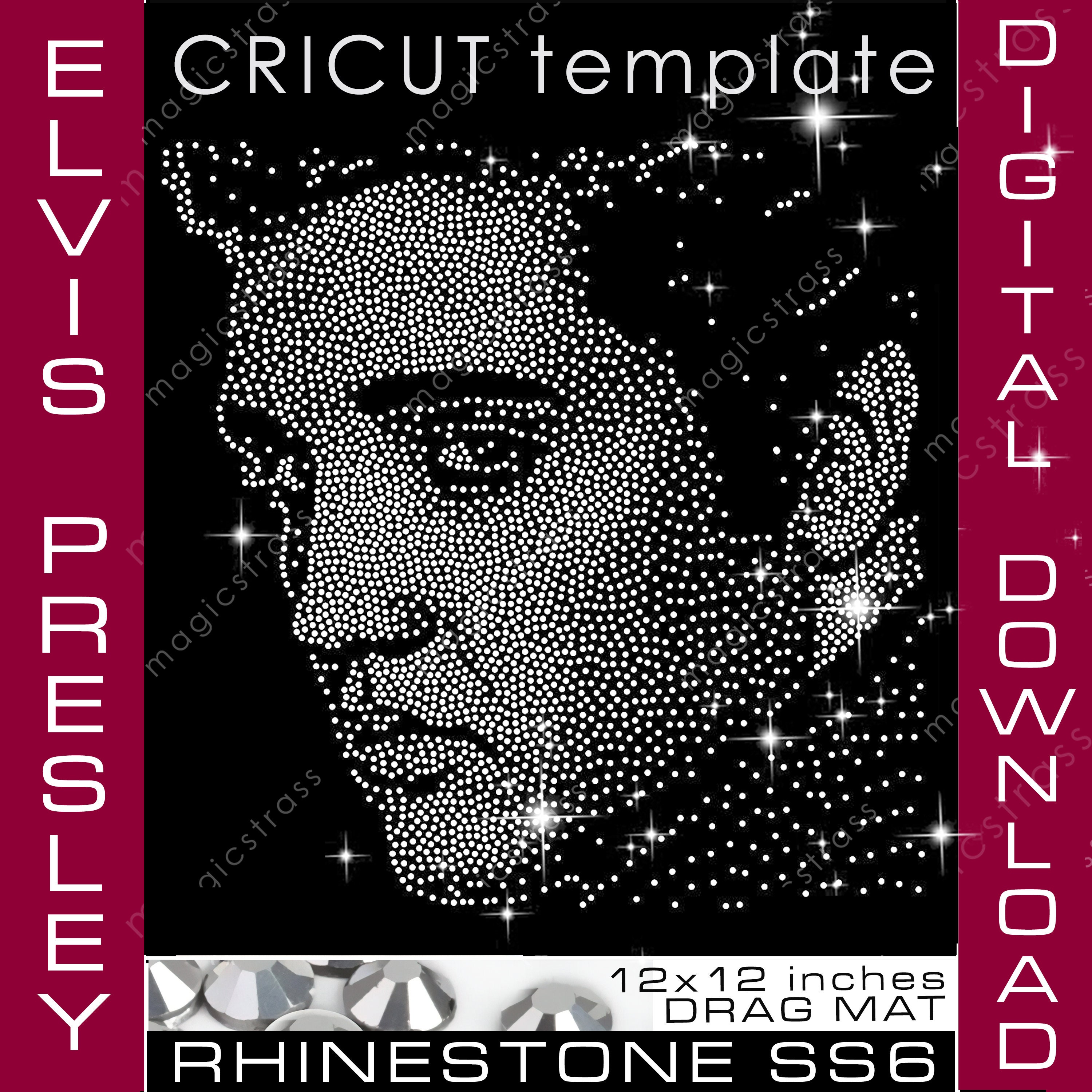 Elvis Presley SS6 Rhinestone Portrait Bling SVG Instant Digital ...