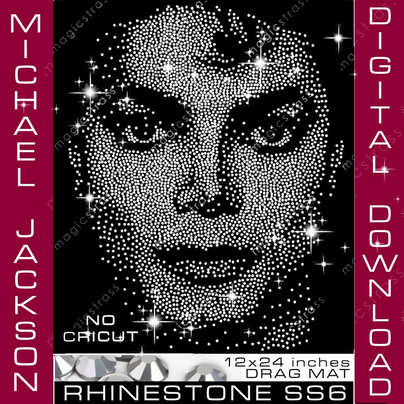 Michael Jackson SS6 Rhinestone Crystal Diamond Instant Digital Download ...