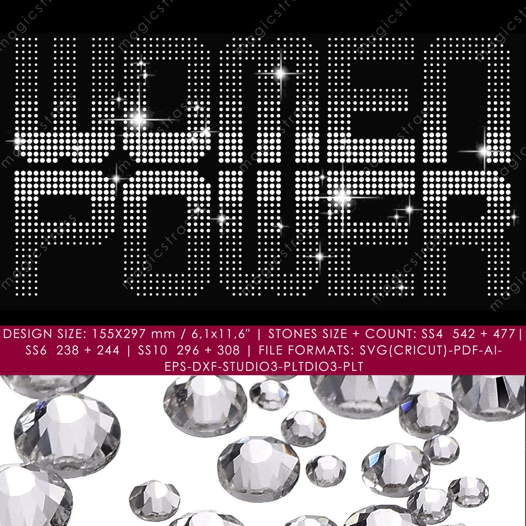 SS4 SS6 SS10 Women Power Alphabet Letter Rhinestone Crystal Diamond ...