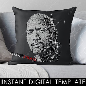 Dwayne Johnson the Rock SS6 Rhinestone Bling SVG Instant Digital ...