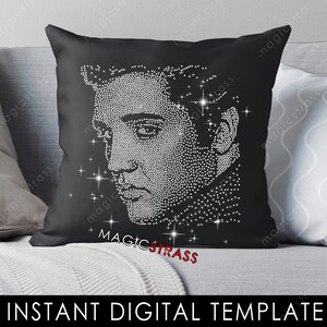 Elvis Presley SS6 Rhinestone Portrait Bling SVG Instant Digital ...