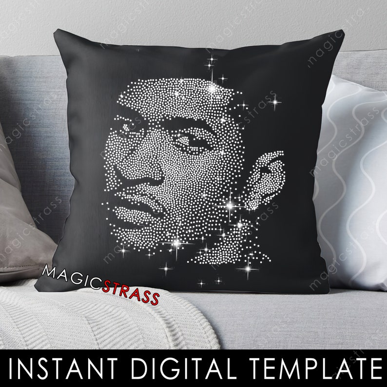 Usher Raymond Large SS6 Strass Crystal Diamond Bling Instant Digital ...