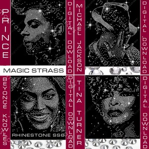 Usher Raymond SS6 Rhinestone Portrait Bling Diamond SVG Instant Digital ...