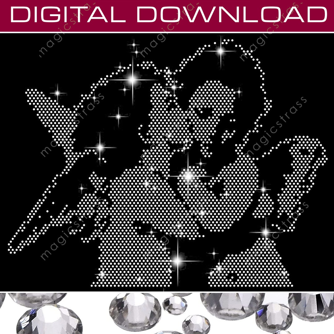 Angel Cupid Cupid Putto SS6 Bling Rhinestone Crystal Diamond Instant ...