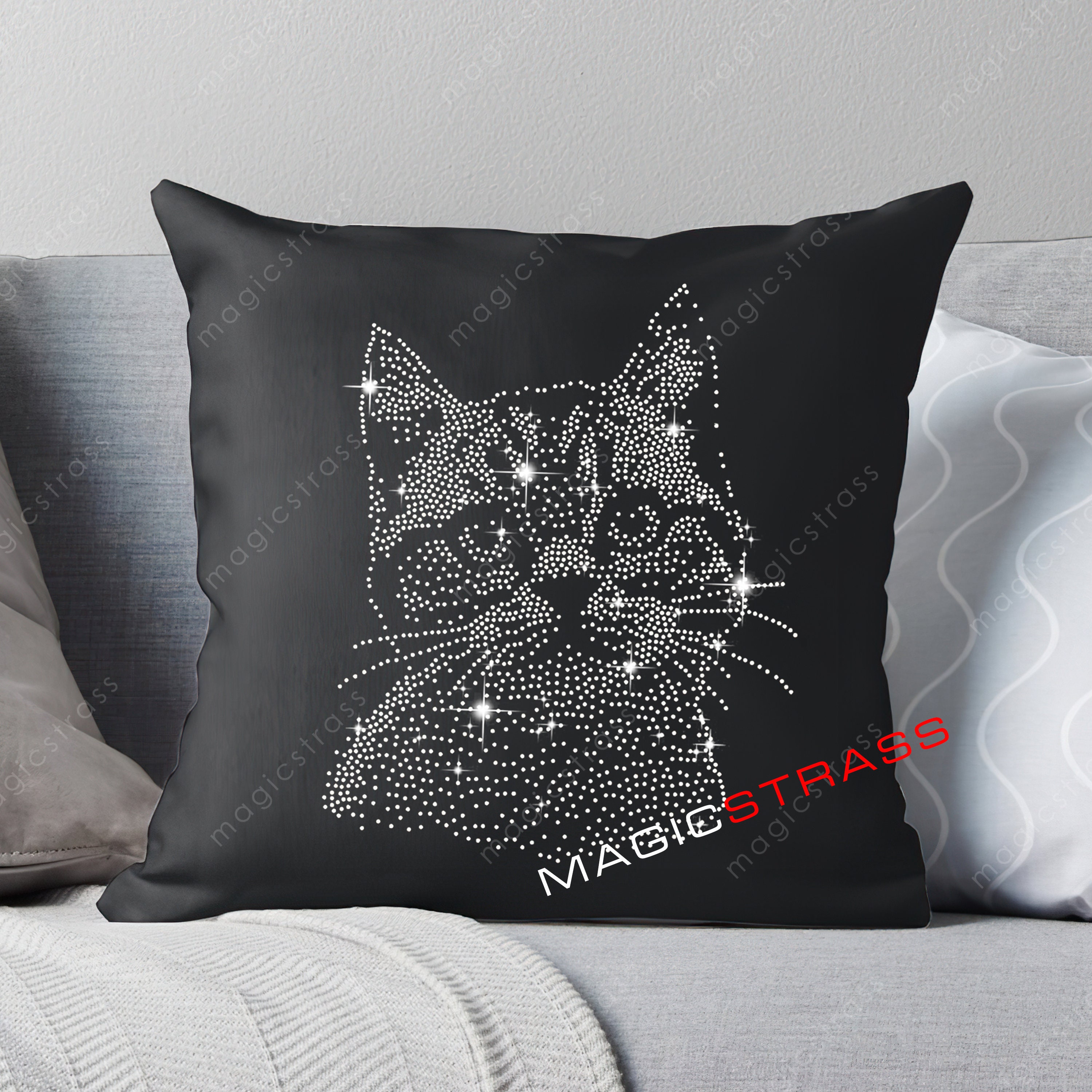 Cat SS6 Rhinestone Crystal Diamond Instant Digital Download, Svg, Eps ...