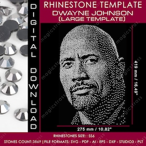 Dwayne Johnson the Rock SS6 Rhinestone Bling SVG Instant Digital ...