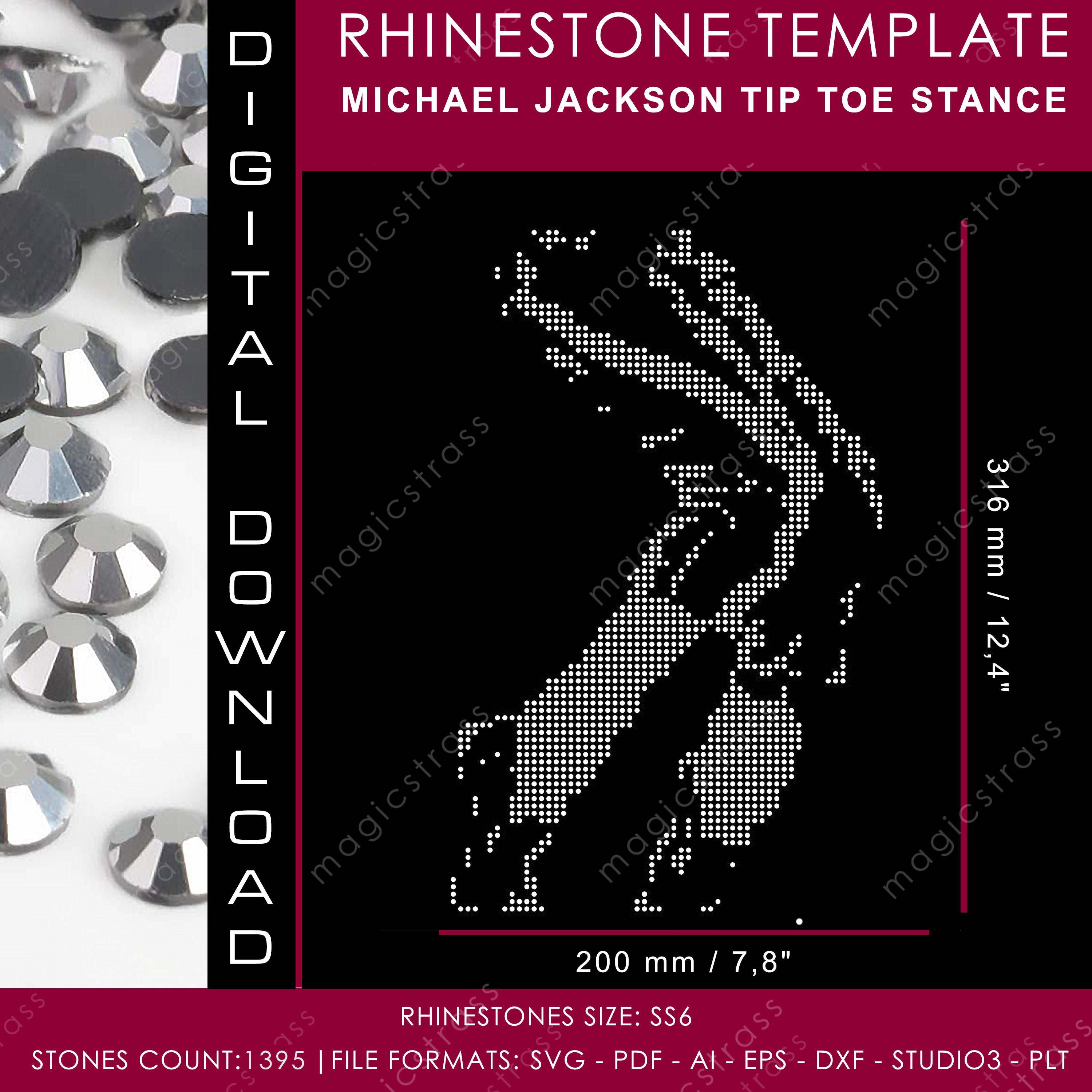 Michael Jackson SS6 Iron on Transfer Rhinestone Designinstant - Etsy