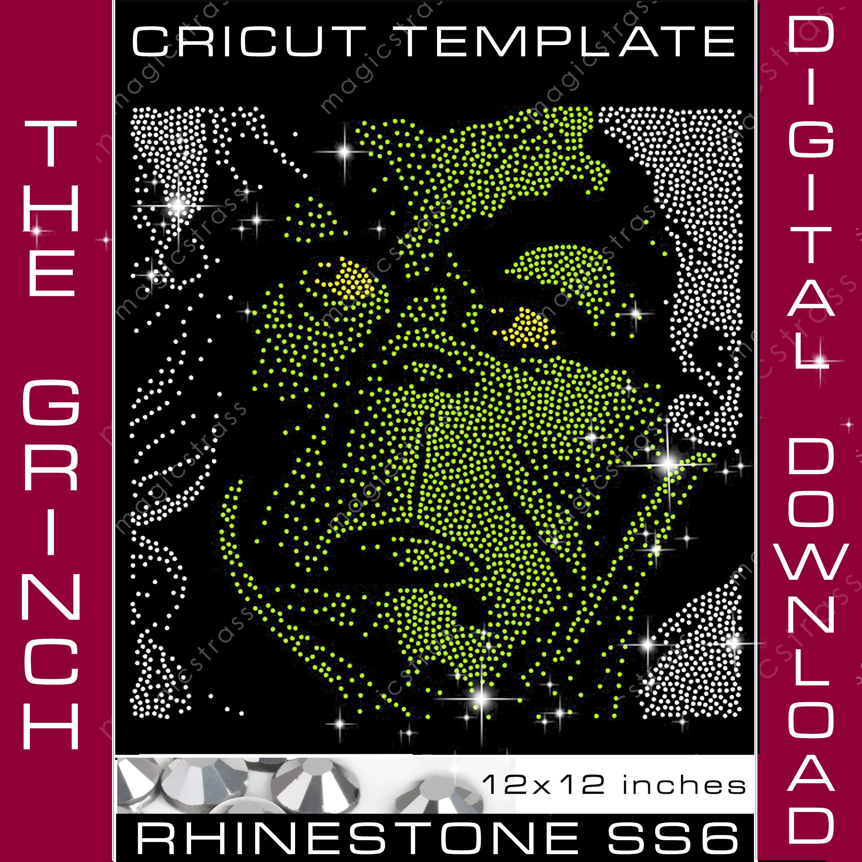 The Grinch SS6 Rhinestone Bling Portrait Instant Digital Download,svg ...