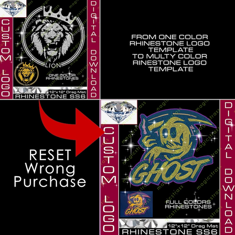 Pre Cut Rhinestone Templates Etsy