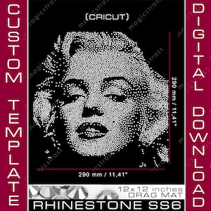 Custom Rhinestone Template SS6 Portrait Bling SVG Instant Digital ...