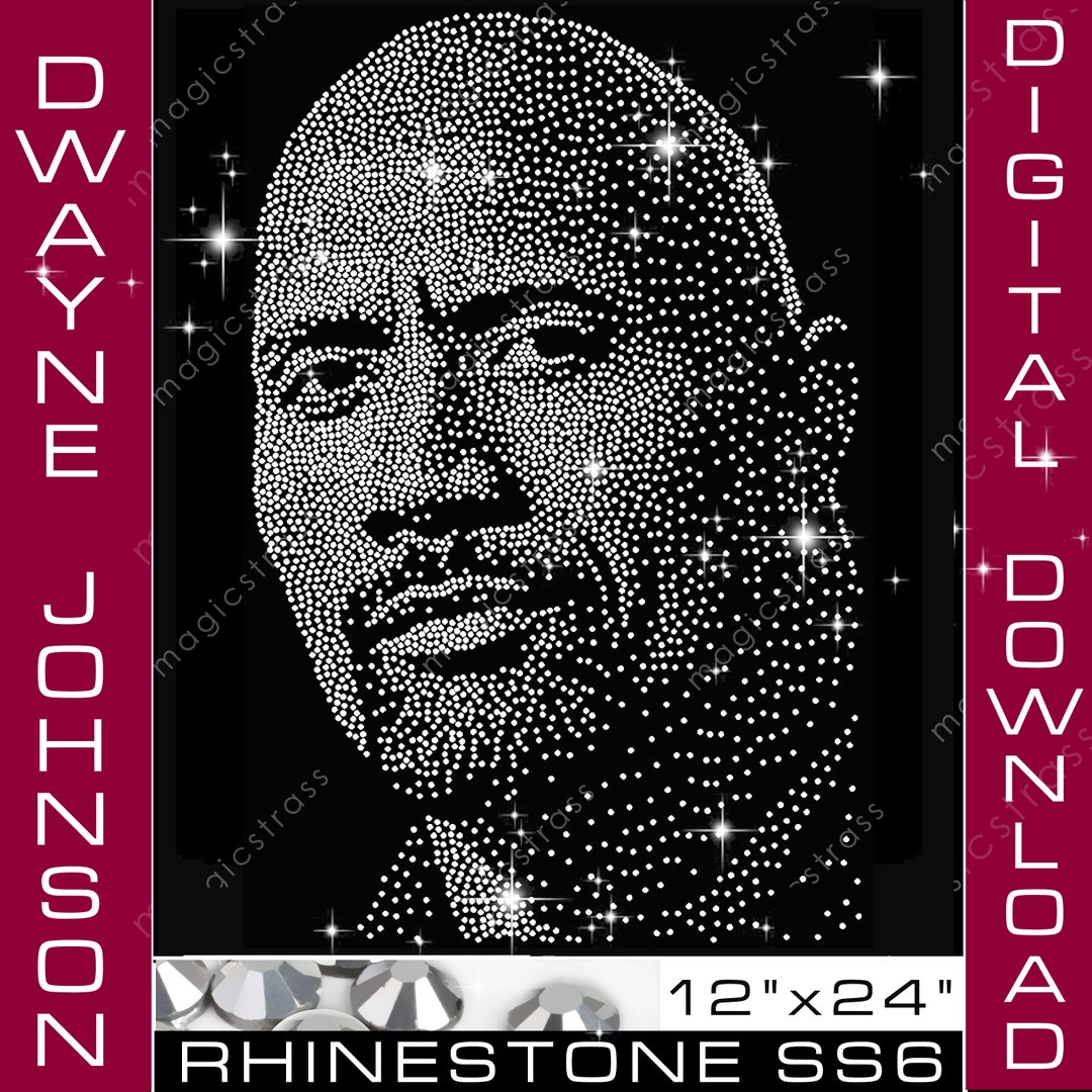 Dwayne Johnson the Rock SS6 Rhinestone Bling SVG Instant Digital ...