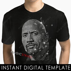Dwayne Johnson the Rock SS6 Rhinestone Bling SVG Instant Digital ...