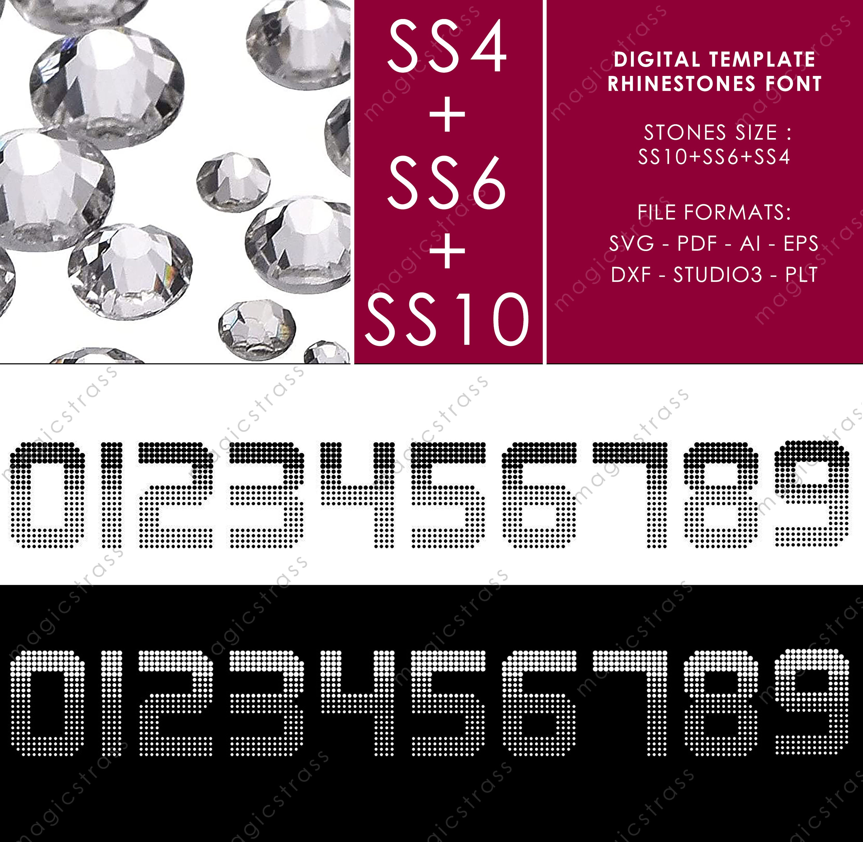 SS4 SS6 SS10 Alphabet Letter Rhinestone Crystal Diamond - Etsy